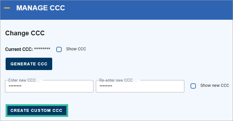 Creating a Custom CCC – DFIN Filer Management