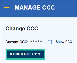 Generating a New CCC – DFIN Filer Management