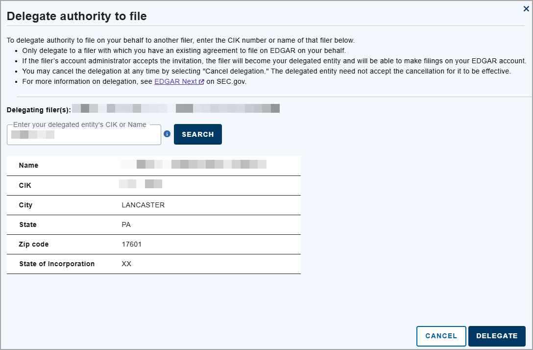 Managing Delegated Filing Authority in EDGAR Filer Management – DFIN ...